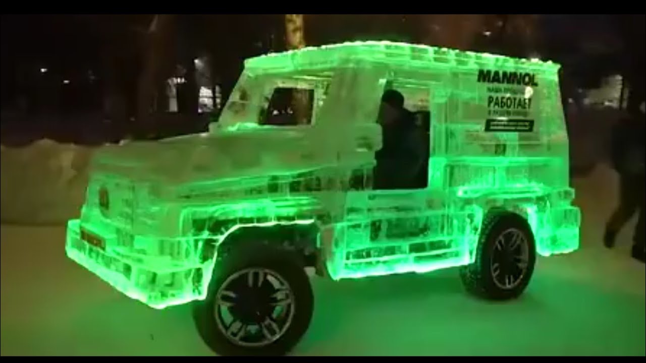 Mercedes G-Class made entirely out of ice - Dimsum Daily
