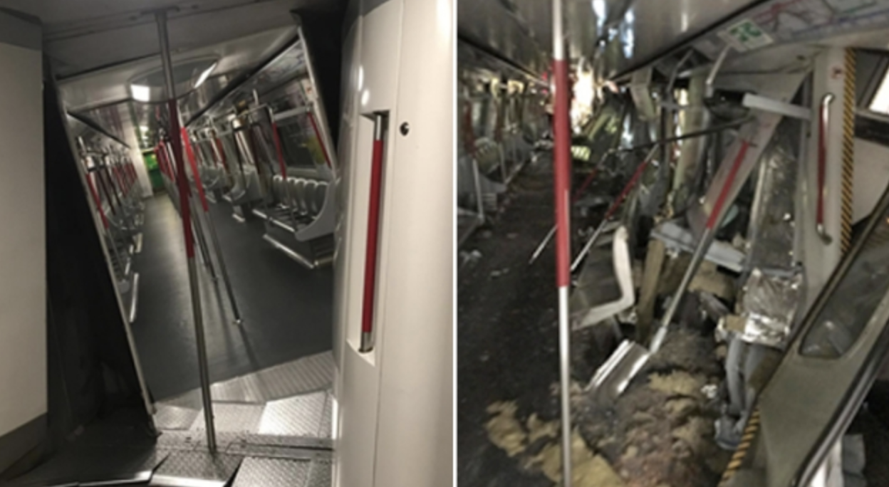 Two MTR trains collided in Central during system test - Dimsum Daily