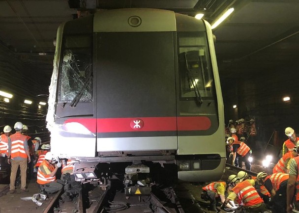 The two derailed MTR locomotives are already back on tracks while the ...