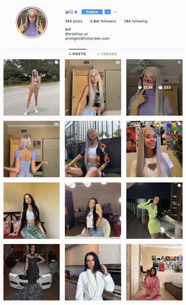 INFLUENCER BUBBLE - Arii, an Instagram influencer with over 2 million ...