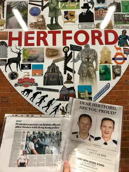 Posters of Hong Kong Police, Rupert Dover and David Jordan found on ...