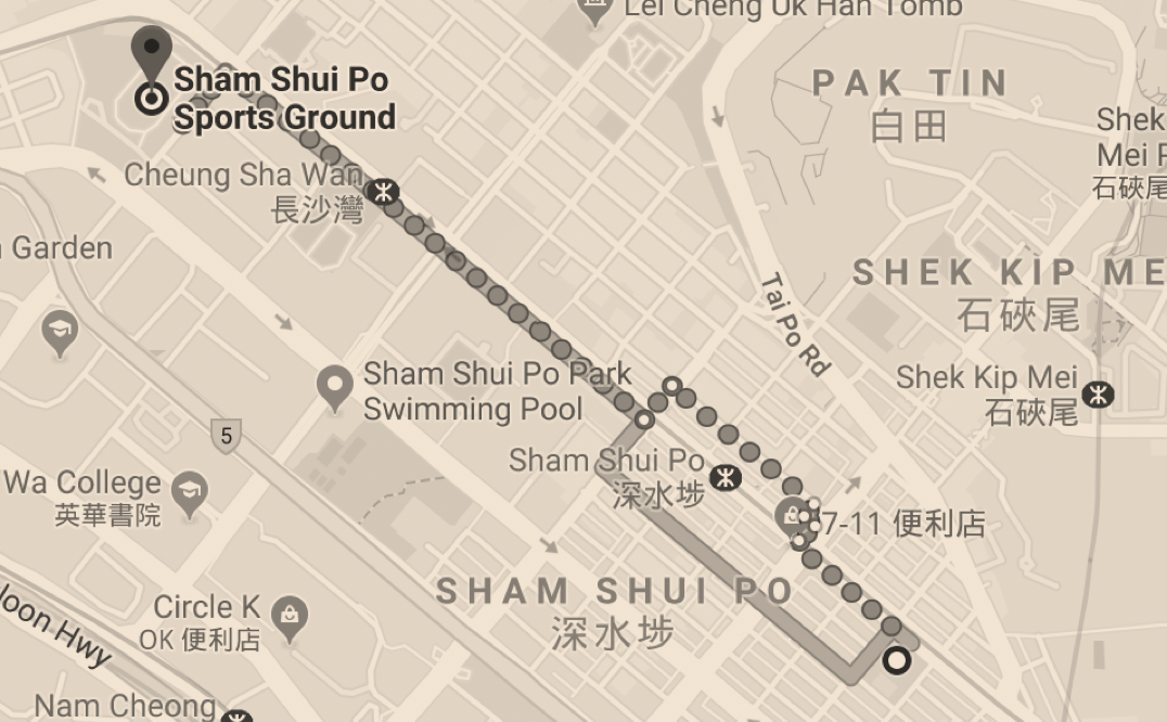 Potential conflict areas by flash mob protesters on Hong Kong Island ...