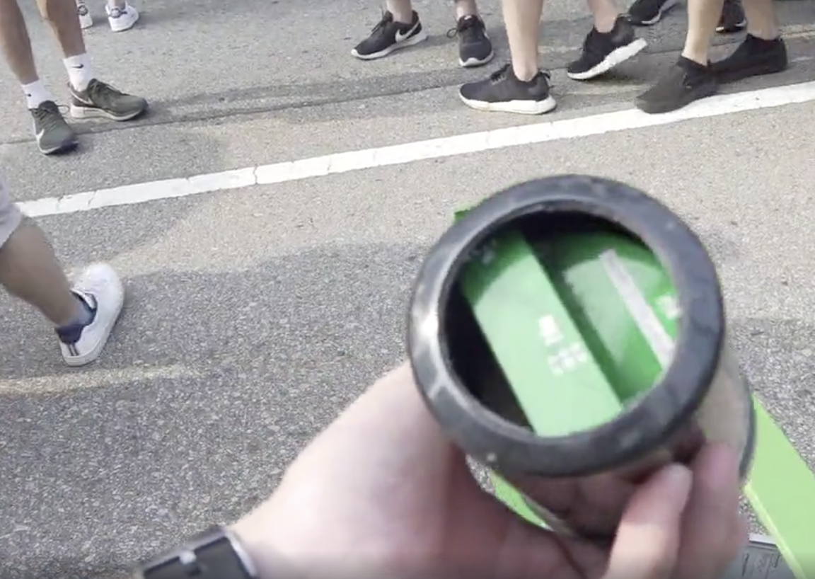 Protesters topple and damage multifunctional street lamps to locate ...