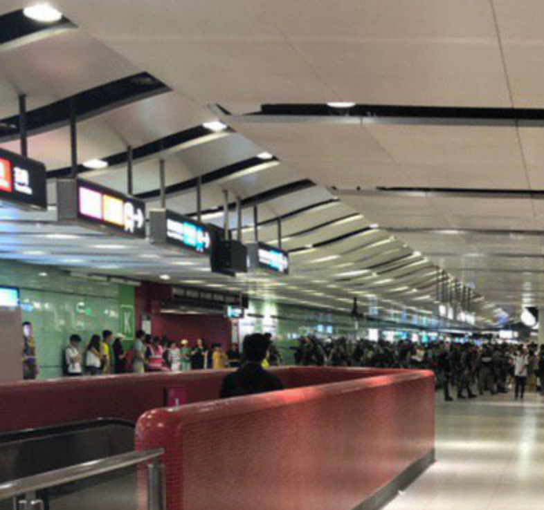 Central MTR Station is closed after protesters damaged gate and public ...