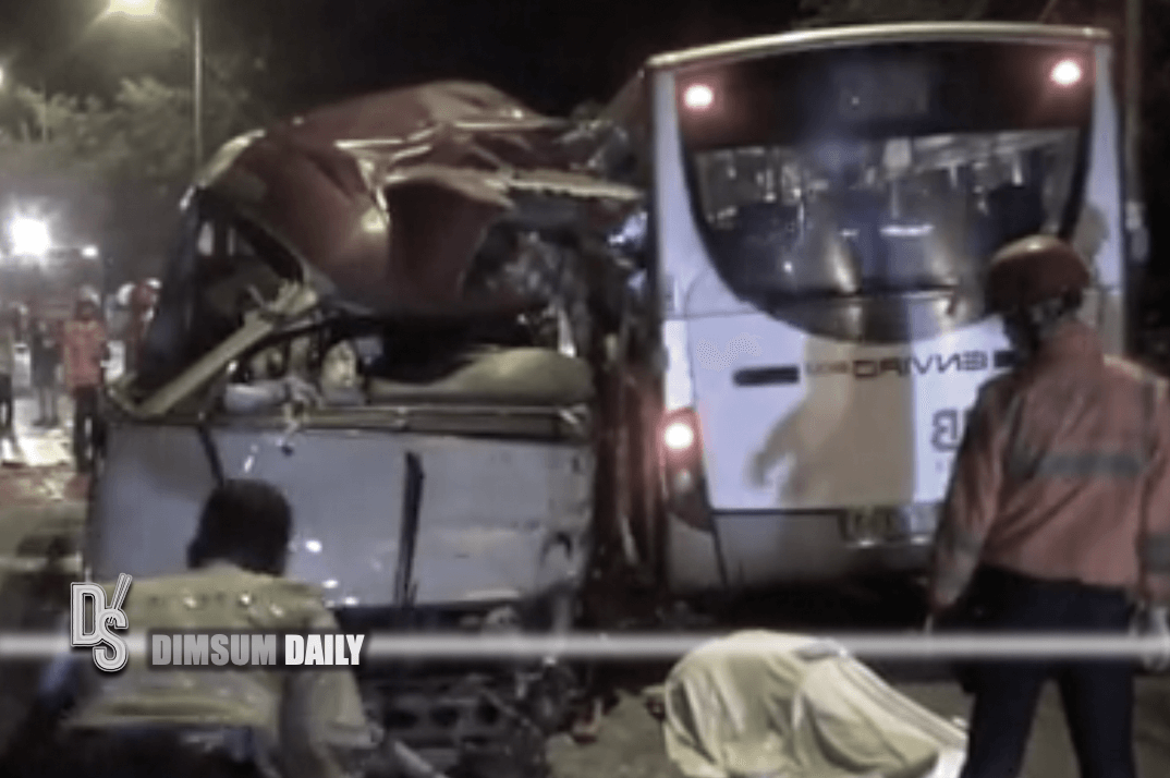Minibus collides head-on with KMB shuttle bus resulting in 1 death and ...