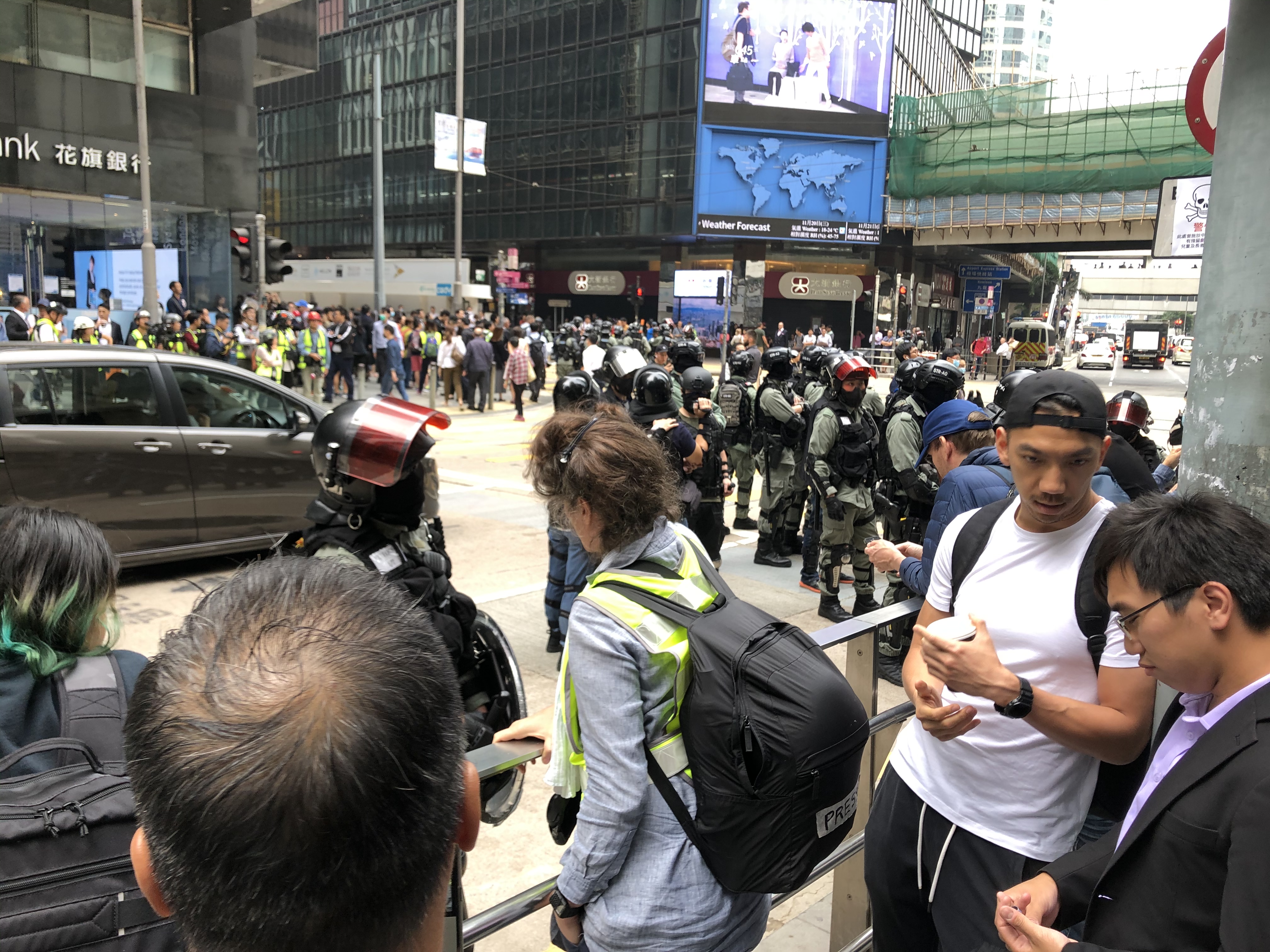 Hundreds of protesters gather in Central to shout anti-government/anti ...