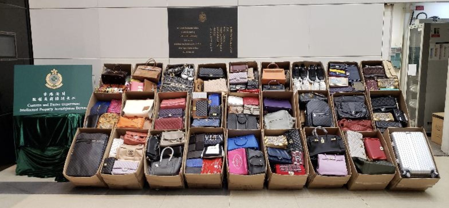 About 1,700 items of suspected counterfeit designer goods with an ...