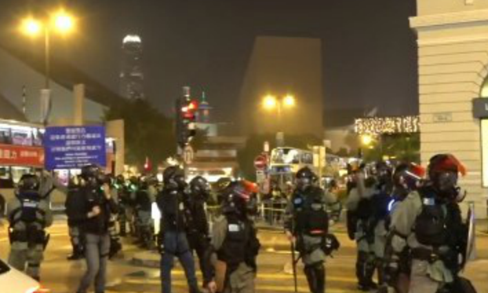 Protesters gather at Times Square in Causeway Bay, Langham Place and ...