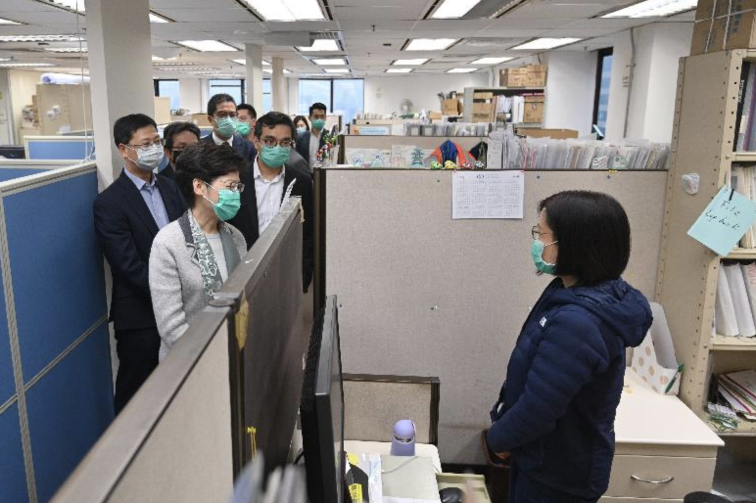 Chief Executive Carrie Lam visits Immigration Department and Water ...