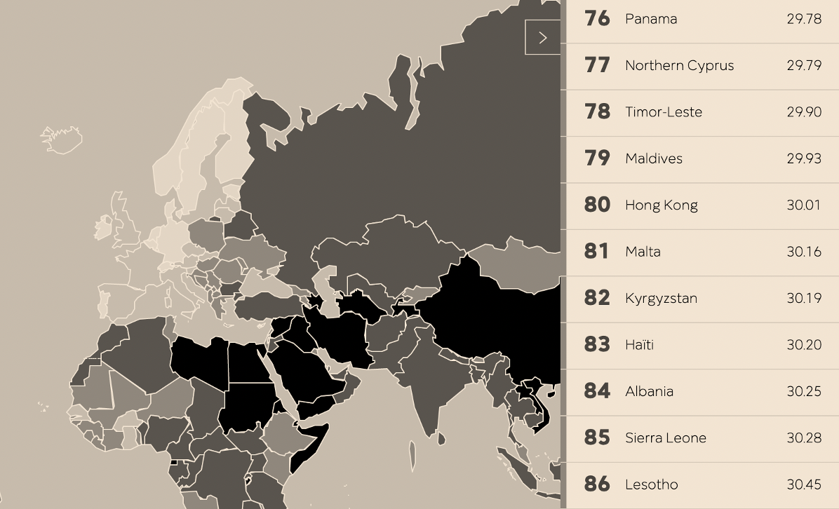 Hong Kong ranks 80 in the latest 2020 World Press Freedom Index ...