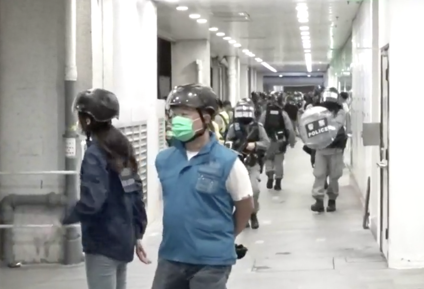 Protesters gather at Tai Po Mega Mall and Plaza Hollywood in Diamond ...