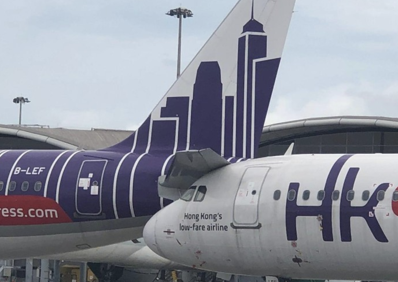 Two Hong Kong Express planes collide with each other on airport apron ...