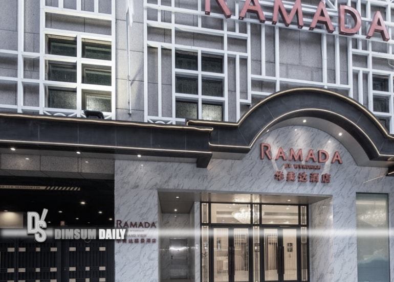 Lobby at Ramada Hotel in North Point splashed with red paint - Dimsum Daily