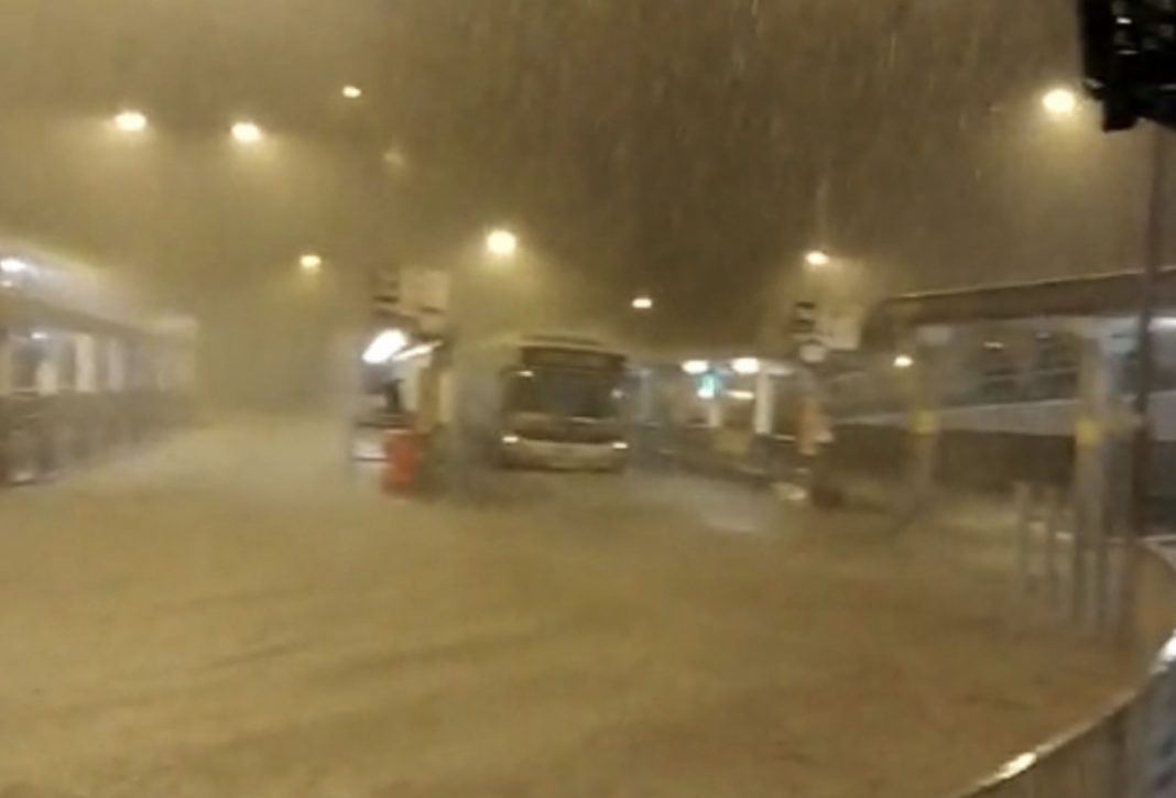 Multiple districts in Hong Kong flooded during black rainstorm warning ...