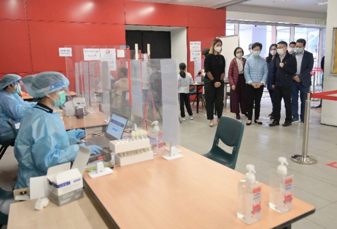 Chief Executive visits community testing centres in various districts ...