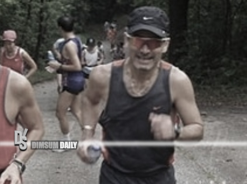 Foreign man, a marathon runner collapses while running near cycle track ...