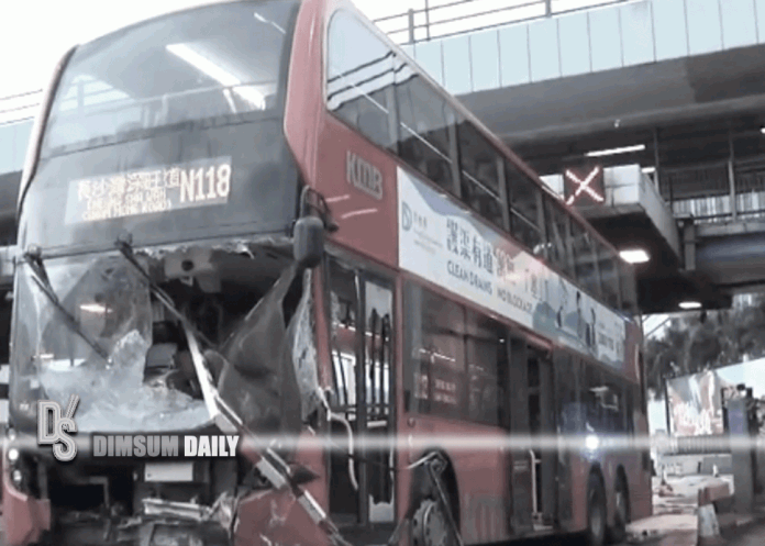 KMB bus driver dozes off before crashing at Hung Hom Cross-Harbour ...