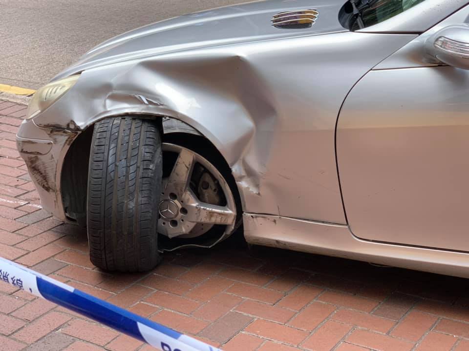 Convertible rams into another car before crashing onto pedestrian ...