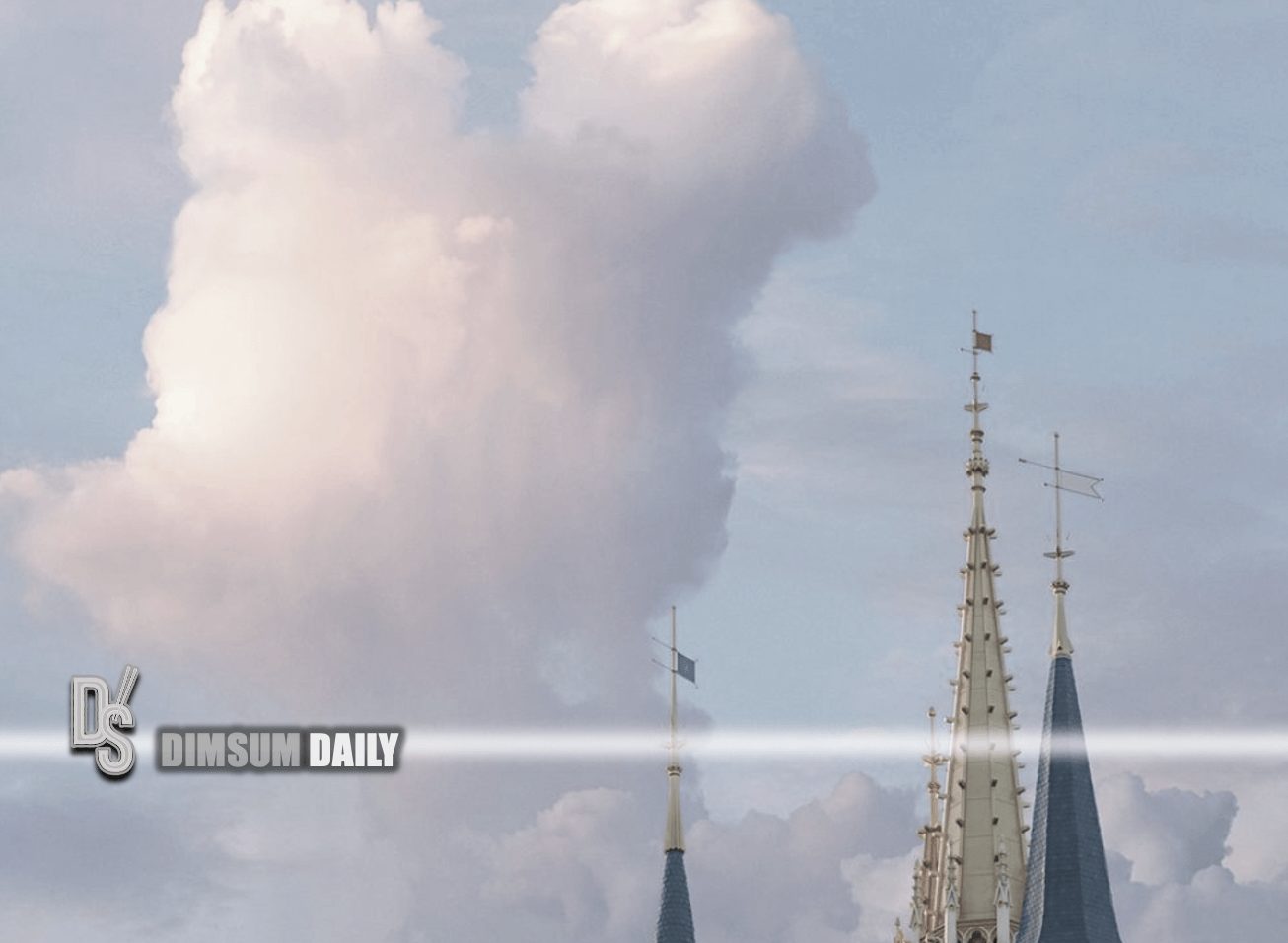 Cloud resembling Mickey Mouse appears in the sky above Tokyo Disneyland ...