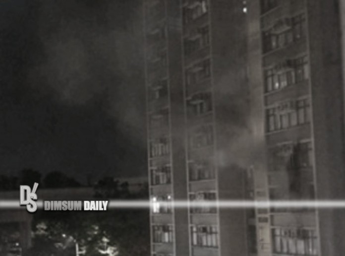 Fire breaks out at a unit of Mei Sang House in Tin Shui Wai - Dimsum Daily
