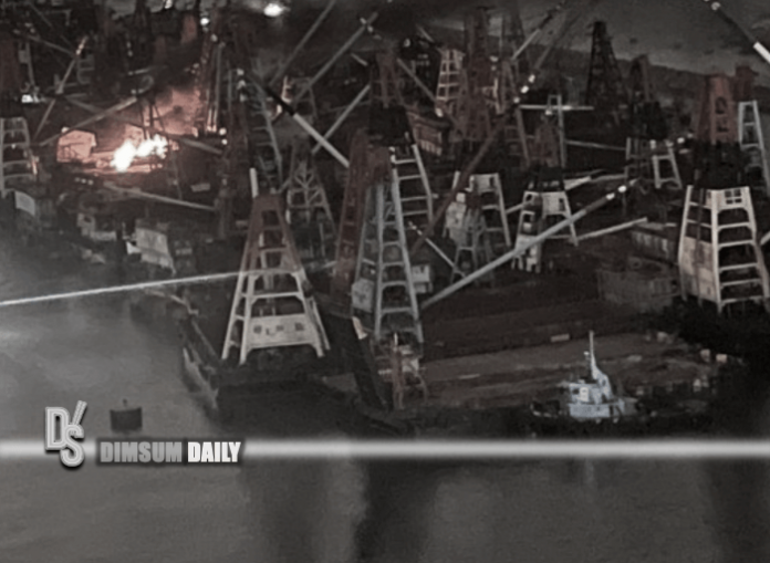 Cargo ship catches fire at New Yau Ma Tei Public Cargo Handling Area ...