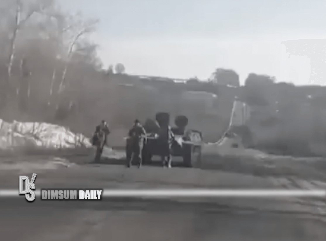 ‘Priceless’ video shows fearless Ukrainian man trolling enemy tanks ...
