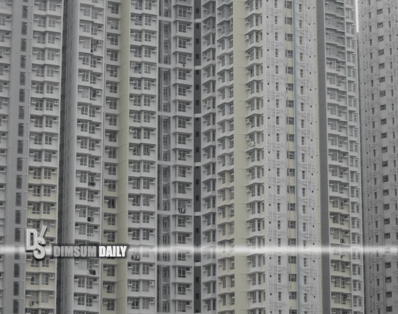 Tak Cheung House, Tak Long Estate, Kowloon City under lockdown testing ...