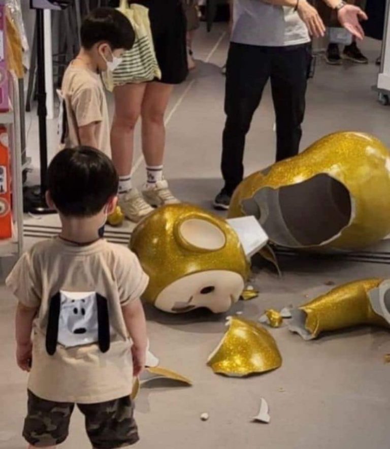 Boy accidentally knocks down giant Teletubby sculpture worth HK$52,800 ...