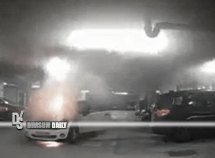 Mini Cooper catches fire in car park, driver and passenger escape ...