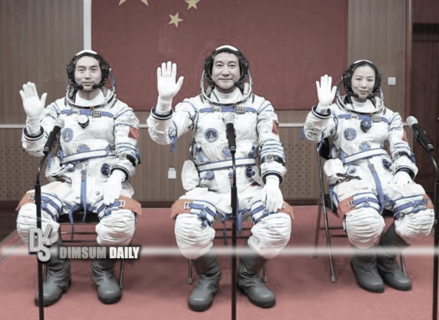 China honours Shenzhou-13 mission astronauts with medals - Dimsum Daily