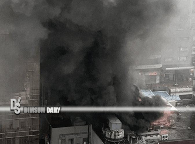 Fire breaks out at building in Yuen Long, 100 evacuated - Dimsum Daily