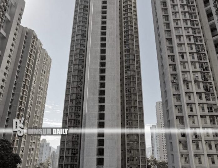 Ching Yi House, Tsz Ching Estate, Wong Tai Sin under lockdown testing ...