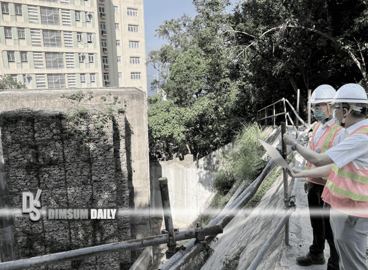 Director of Civil Engineering and Development views landslip prevention ...