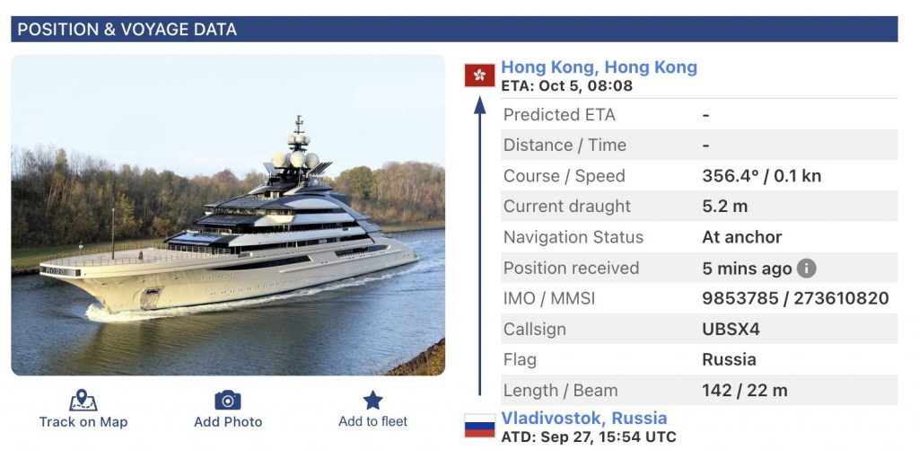 HK$4 billion mega yacht belonging to sanctioned Russian oligarch Alexei ...