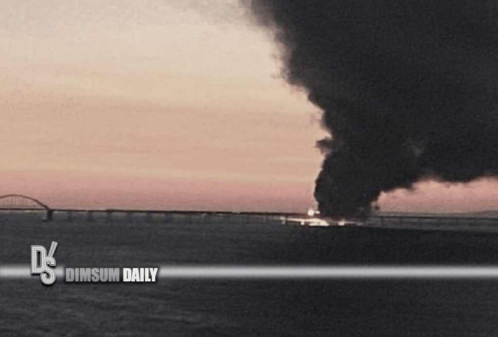 Large explosion reported at bridge connecting Russia to Crimea, Russian ...