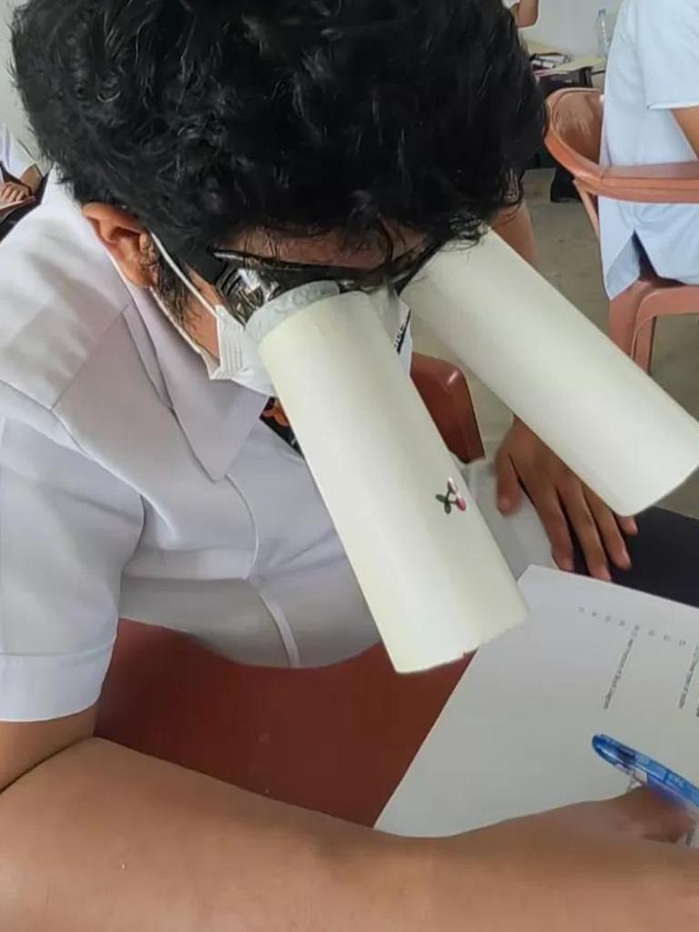 ‘Anti-cheating’ exam hats in the Philippines go viral - Dimsum Daily