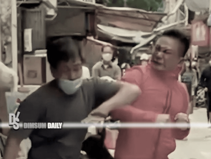 Man who resembles HK actor Chin Ka-lok fights on the street in Cheung ...
