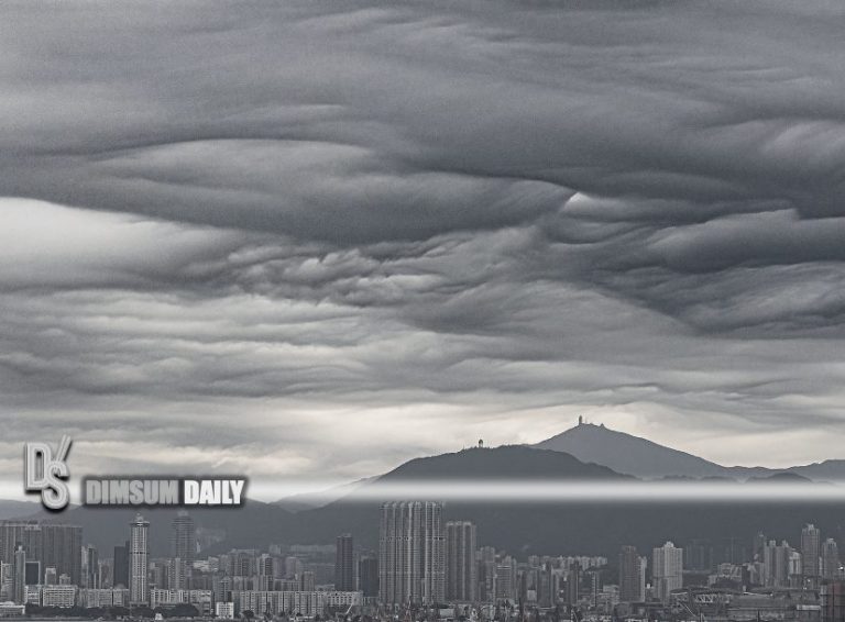 Rare cloud formation known as Asperitas seen in various parts of Hong ...