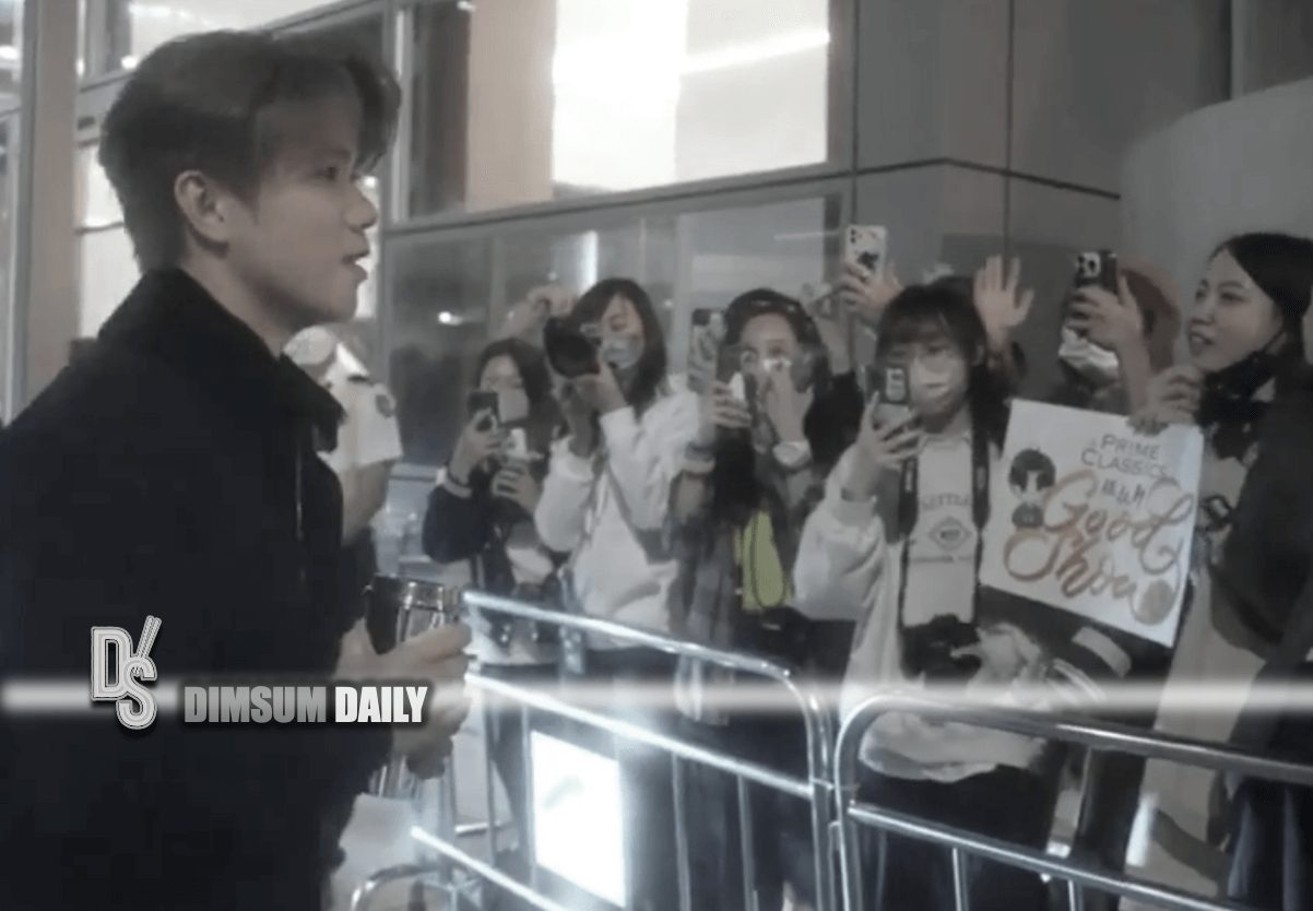 More than 300 fans gather at airport to send HK singer Hins Cheung off ...