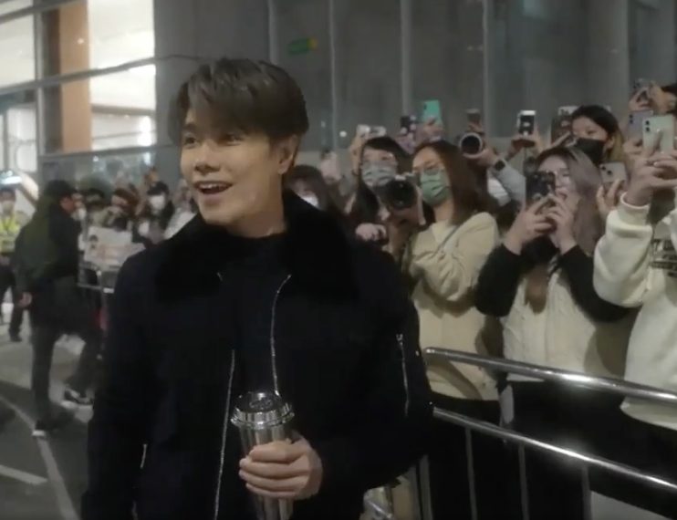 More than 300 fans gather at airport to send HK singer Hins Cheung off ...
