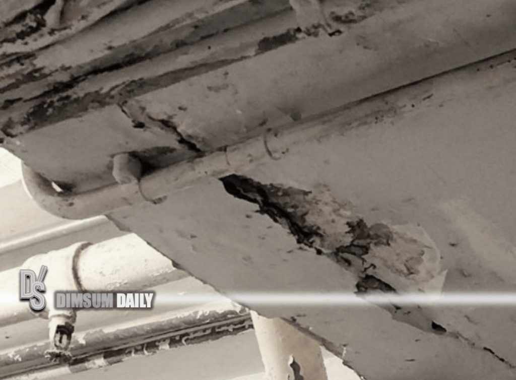 Concrete ceiling crack reported at changing room of Queen Elizabeth ...
