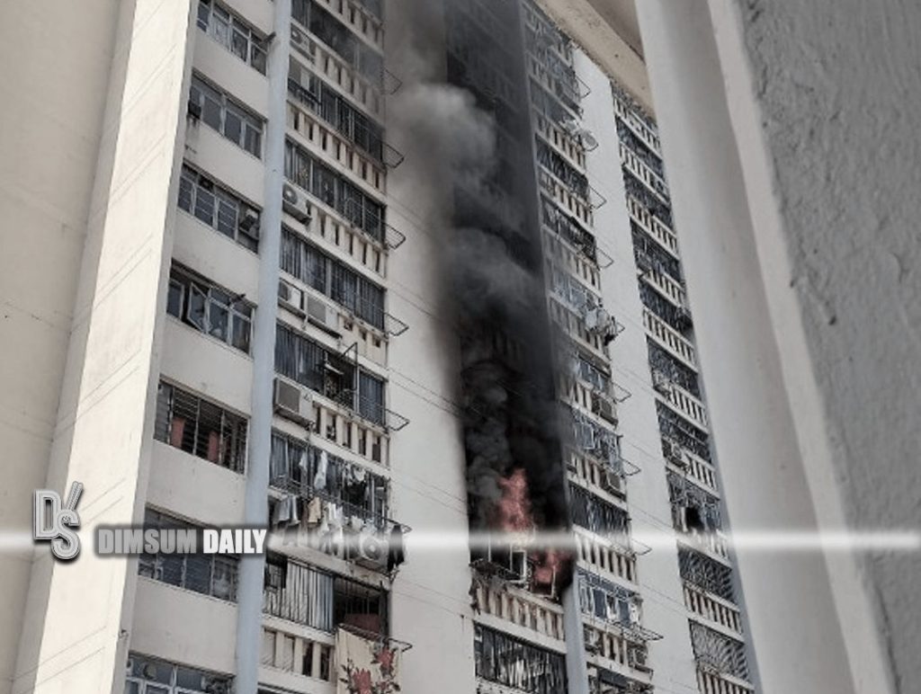 Fire breaks out at Shun Wo House, Wo Che Estate in Sha Tin, charred ...