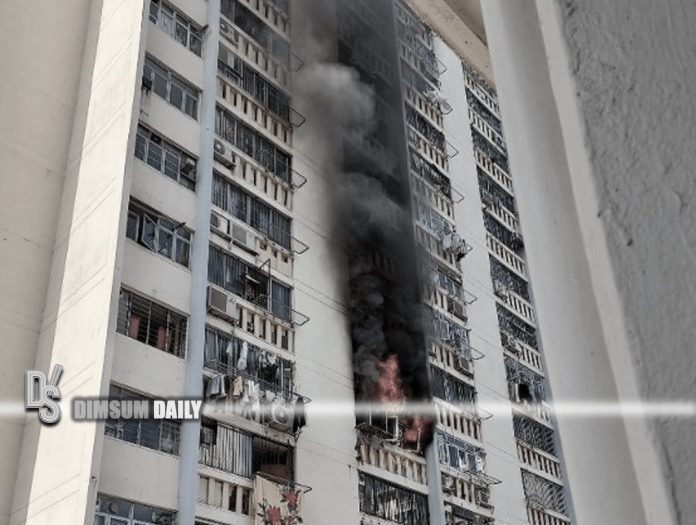 Fire breaks out at Shun Wo House, Wo Che Estate in Sha Tin, charred ...