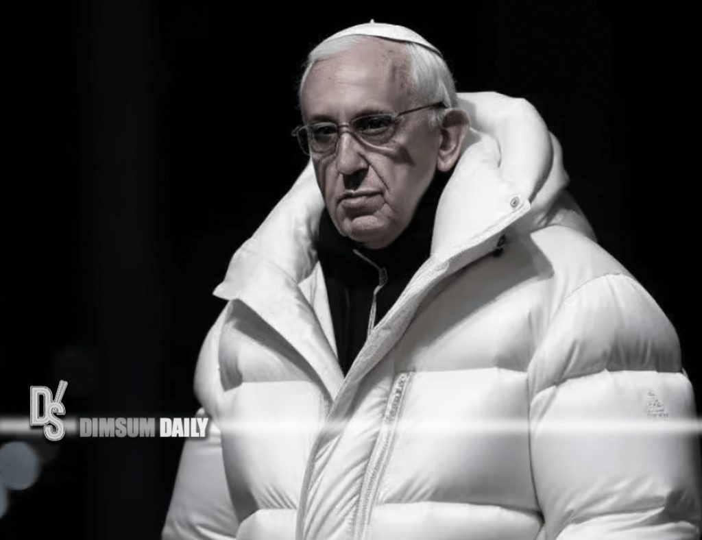 AI generates images of Pope Francis in stylish white puffer coat with ...