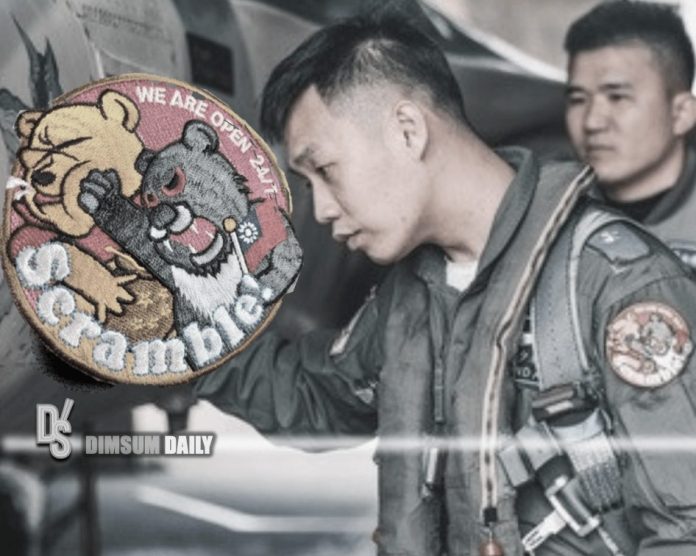 Taiwan Air Force patch depicts Black Bear punching Winnie the Pooh ...