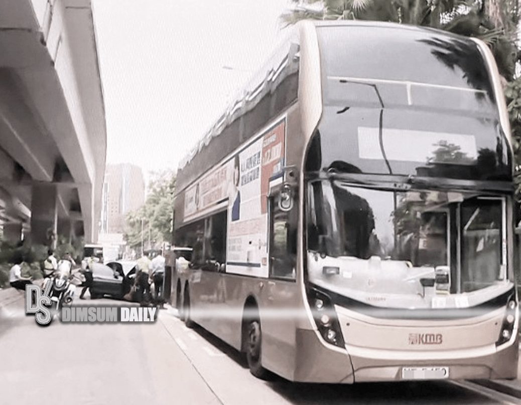 Five injured in car and KMB bus collision near Queen Elizabeth Hospital ...