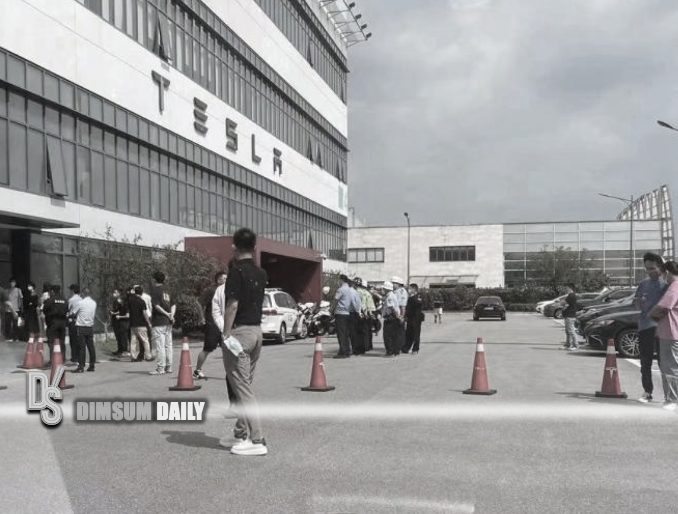 Tesla workers in Shanghai protest cuts to performance bonuses - Dimsum ...