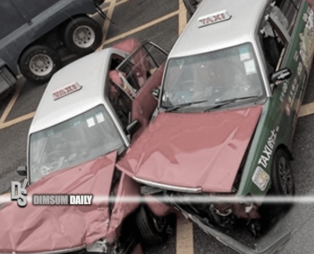 Two taxis collide in Yau Ma Tei, 2 injuries reported - Dimsum Daily