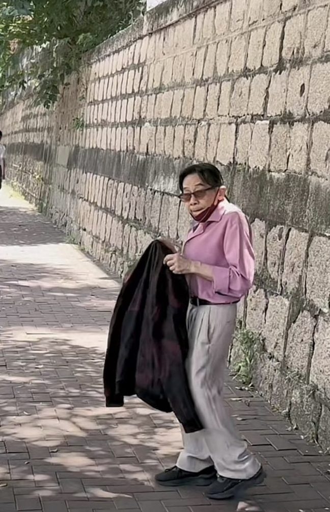 78-year-old Hong Kong music and film legend Teddy Robin spotted waiting ...