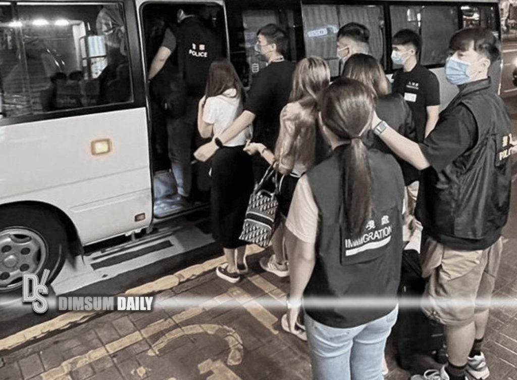 Police And Immigration Officers Arrest 7 Mainland Chinese Women In Wan Chai For Suspected